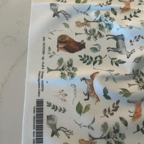 Woodland Whimsy Forest Fabric by the Yard. Quilting Cotton, Organic ...