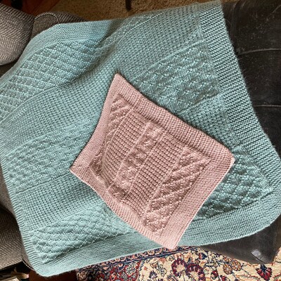 EASY Blanket Knitting Pattern Jasper Small/baby Blanket Large Sofa ...