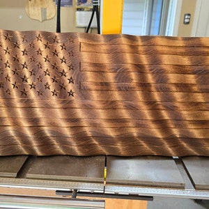 Pinned American Flag 3D STL and Grayscale Bitmap CNC Router STL Model ...