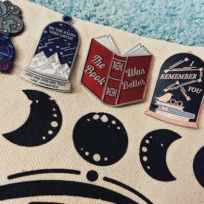 Book Enamel Pin Book Pin the Book Was Better Reading Pin Book Lapel Pin ...
