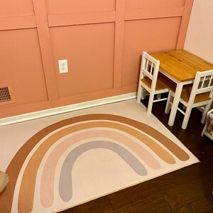 Boho Round Distressed ABC Rug - Etsy