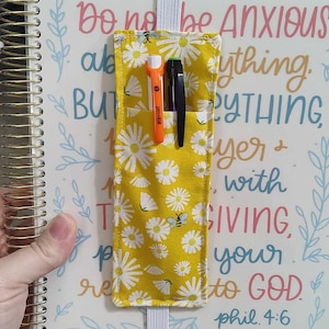 Pen or Pencil Holder Bookmark Sewing Pattern & VIDEO Tutorial Back to ...