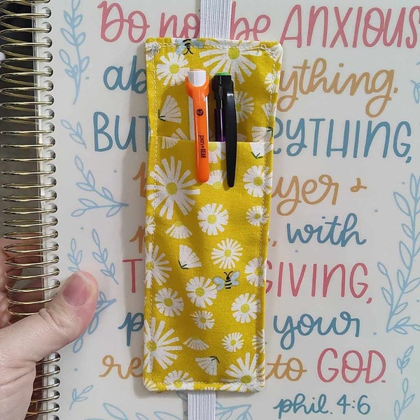 Pen or Pencil Holder Bookmark Sewing Pattern & VIDEO Tutorial | Back to ...