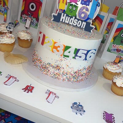 Number Blocks Cake Topper, Number Blocks, Number Blocks Party, Number ...