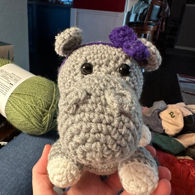PATTERN: Hailey the Hippo Crochet Hippo Pattern Amigurumi Hippo Pattern ...