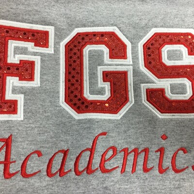 Double Applique Varsity style 2 Machine Embroidery Font Monogram ...