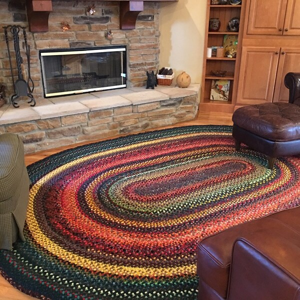 Will Make a Custom 3 X 5 Oval Wool Braided Rug - in Your Favorite ...