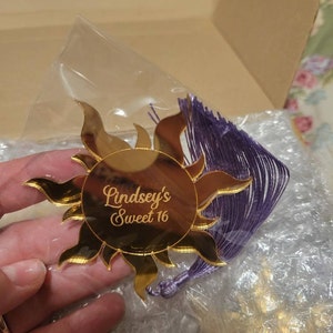 Tangled Sun Table Numbers With Stand, Quinceanera, Princess Party ...