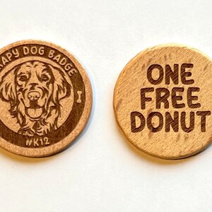 Personalized 1.5 Wood Tokens 1 or 2-sided Engraved With Your Own ...