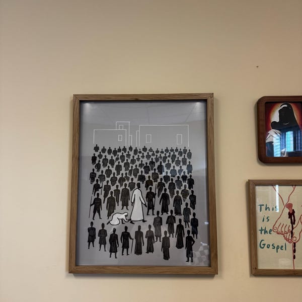 David and Goliath Painting Canvas Christian Wall Art Modern Biblical ...