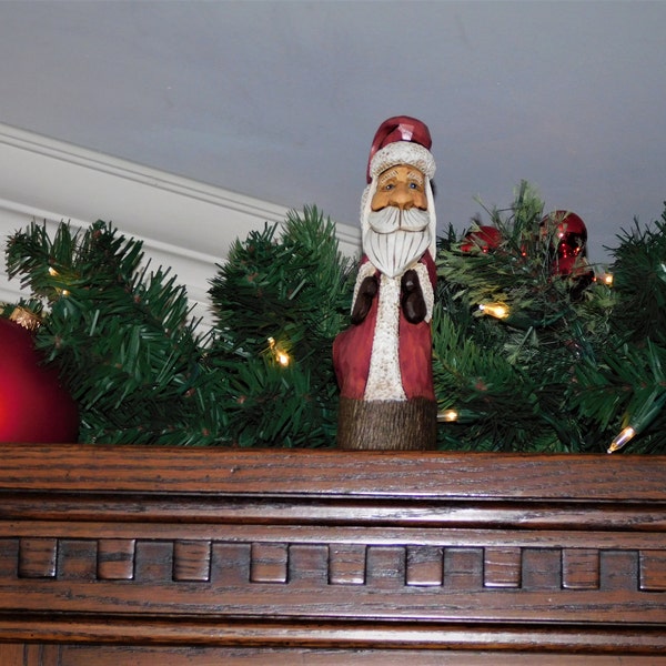 Hand Carved Wood, Woodcarving, Basswood Branch Santa by Georg Noah ...