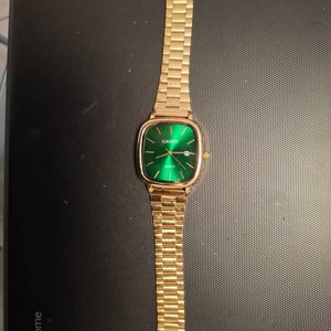 Dainty Gold Luxurious Watch for Women Gold Square Face Roman Numeral ...