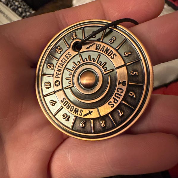 Tarot Wheel-unique Tarot Deck Coin, Fully Functional Spinning Tarot ...