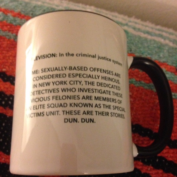 Law and Order SVU / olivia Benson is My Superhero Black & White Ceramic ...