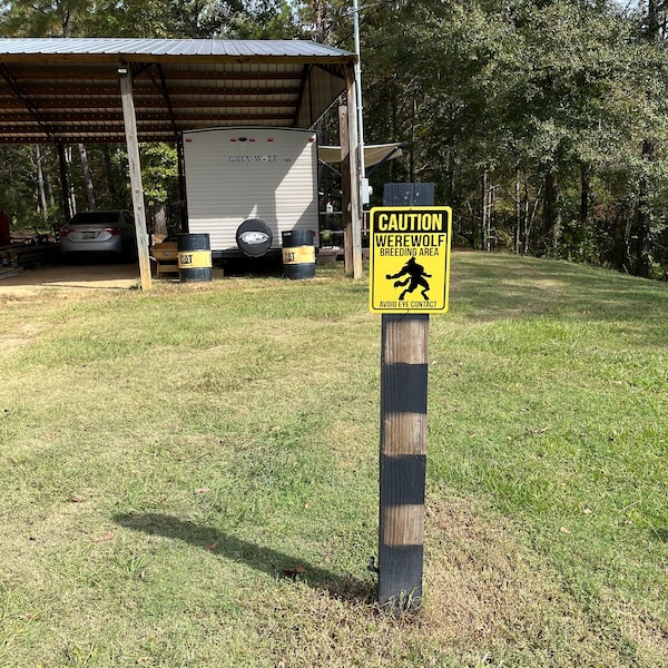 Werewolf Sign, Werewolf Breeding Area, Werewolf Gift, Urban Legends ...