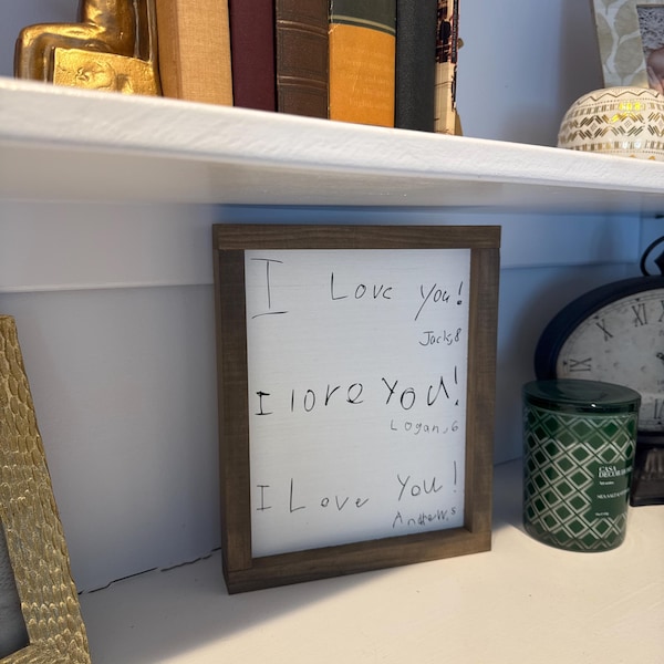 Framed I Love You Sign Kids I Love You Mothers Day Handwritten I Love ...