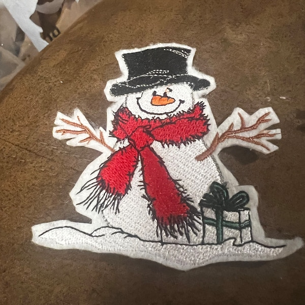 Snowman Embroidery Design, Christmas Embroidery File, 4 Sizes, Instant ...