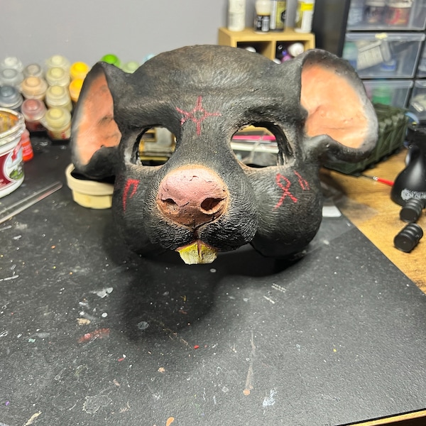 Skaven Mask, Unpainted, Soft Foam for LARP Combat, Theatre, Festivals ...
