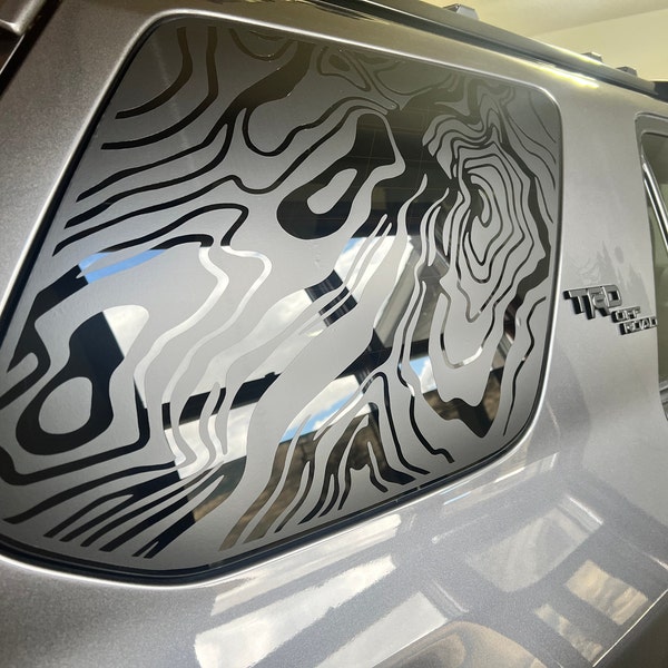 Fits 2010-2024 Toyota 4RUNNER Rear Side Window Topographic Map Decal ...