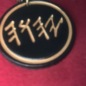 Aleph Tav in PALEO HEBREW Alpha Omega Leather and Chains | Etsy