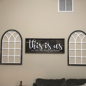 Very Tall Rectangle Farmhouse Window frame stained custom | Etsy