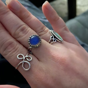 MOOD RING Copper Small Oval Crown Aurora Rainbow Color | Etsy