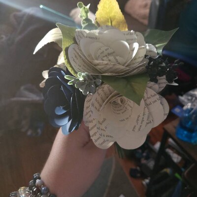 Custom Book and Color Rose Bouquet, Wedding Bouquet - Etsy