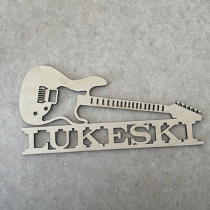 Guitar Name Sign Nursery Decor Personalized Wood Sign Music - Etsy