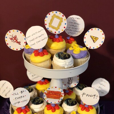 Friends Tv Show Cupcake Toppers, Friends Theme, Friends Birthday ...