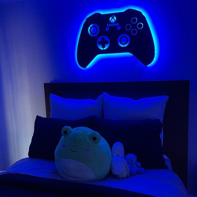 XXL Sized Led XBOX Game Controller Back Lit Sign, Game Room Decor, Wall ...
