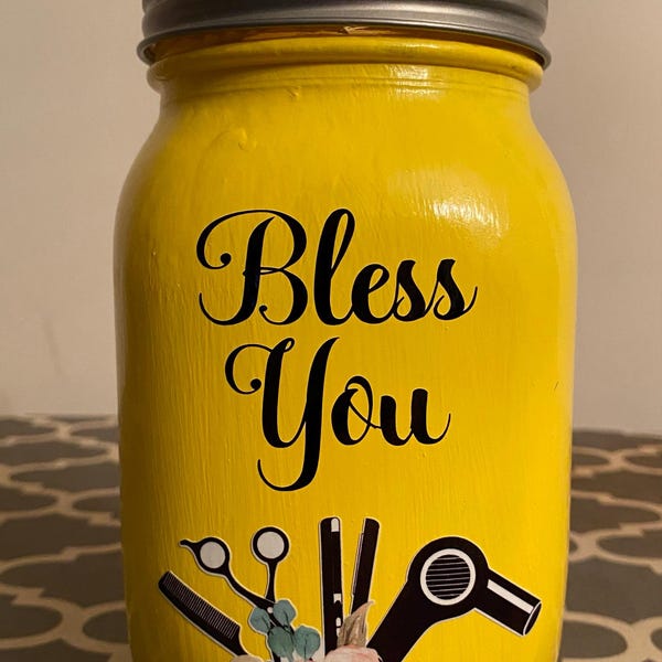 Bless You Decal. Permanent Vinyl Decal. Perfect for Mason Jar Tissue ...