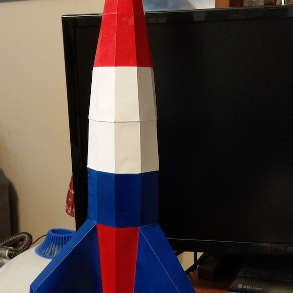 Papercraft Rocket Template, DIY Rocket, Low Poly Rocket, 3D Origami ...