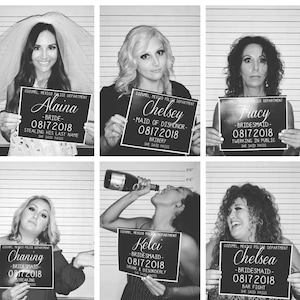 PRINTABLE Bachelorette Party Mugshot Signs. UP to 5 SIGNS. Customized ...