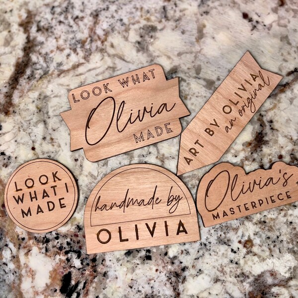 Look What I Made Refrigerator Magnets, Set of 5, Custom Kid’s Name Art ...