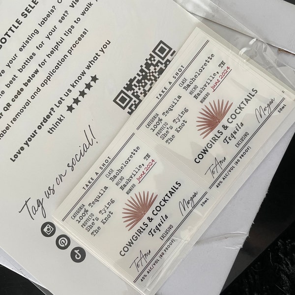 Bachelorette Casamigos Labels 50 Ml | Wife of the Party | Tequila Label ...