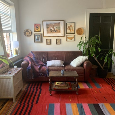 Exclusive Design Cotton Rug, Neutral Kilim Rug, Eco Friendly Earthy ...