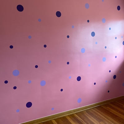 Grey / Navy Blue Vinyl Polka Dot Wall Decals Circles Stickers - Etsy