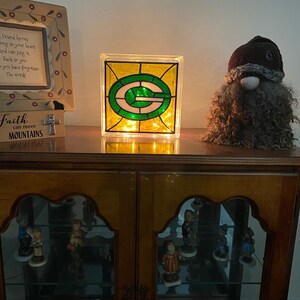 Chicago Cubs Baseball Reclaimed Glass Block Light/nightlight Leaded ...