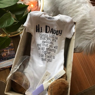 Hi Daddy Baby Announcement Husband Pregnancy Announcement for Husband ...