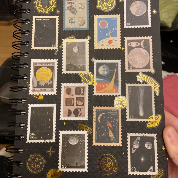Gold Galaxy Planner Stickers: Space Cosmos Stickers - Etsy