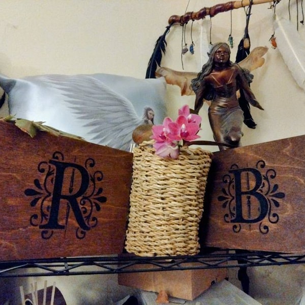 Personalised Monogram Box - Engraved Initial Wooden Box - Pine Wood ...