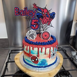 Personalised Spider-man Spidey Inspired Cake Topper number | Etsy
