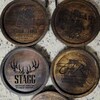 Custom Whiskey Bourbon Wooden Coasters - Free Shipping! Qty 5 Wood ...