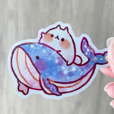 Cute Dreamy Space Sea Creatures Vinyl Stickers/holographic/ Die Cut ...