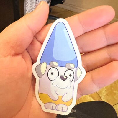 Bluey Meditation Garden Gnome Sticker Decal - Etsy
