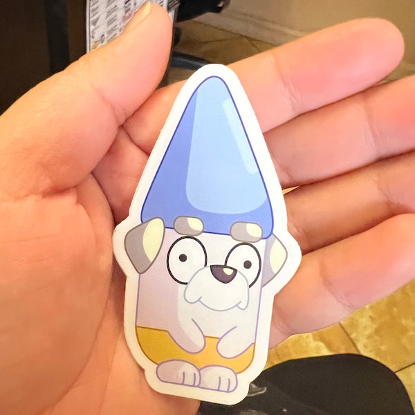 Bluey Jeremy Garden Gnome Sticker Decal - Etsy UK