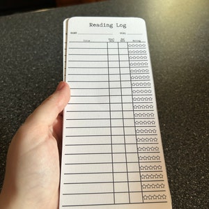 Reading Log Bookmark, Reading List, Book Tracker, Library Card ...