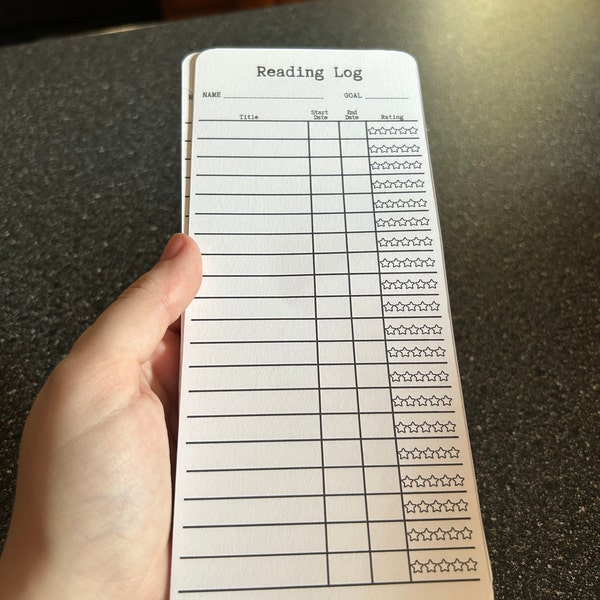 Reading Log, Library Card Bookmark, Reading Log Bookmark, Book Tracker ...