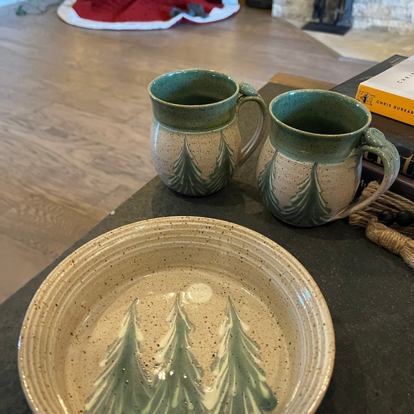 Winter Tree Ceramic Coffee Mug - Etsy