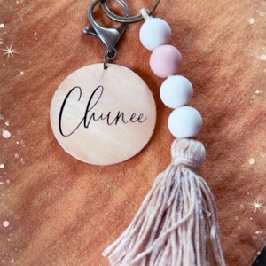 Personalized Boho Keychain Soft Bead Keychain Gifts for Her - Etsy